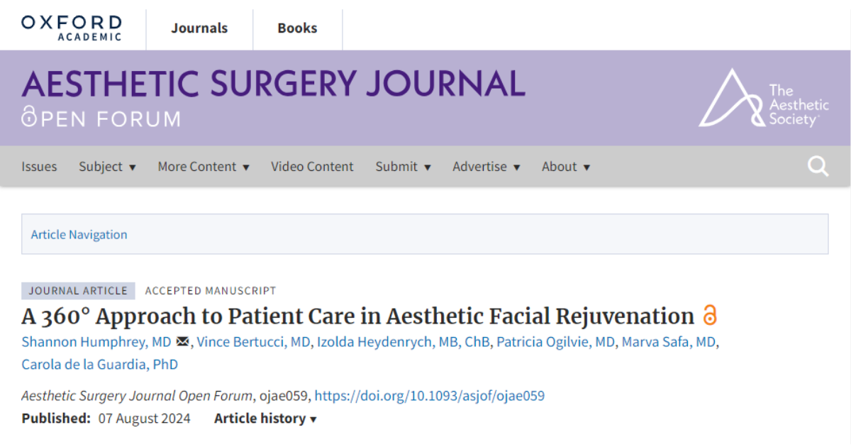 A 360° Approach to Patient Care in Aesthetic Facial Rejuvenation ...